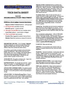 Degreaser Tech Data Sheet