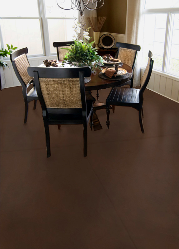 Mottled stain coverage with Roasted Pecan and Dark Walnut colors.